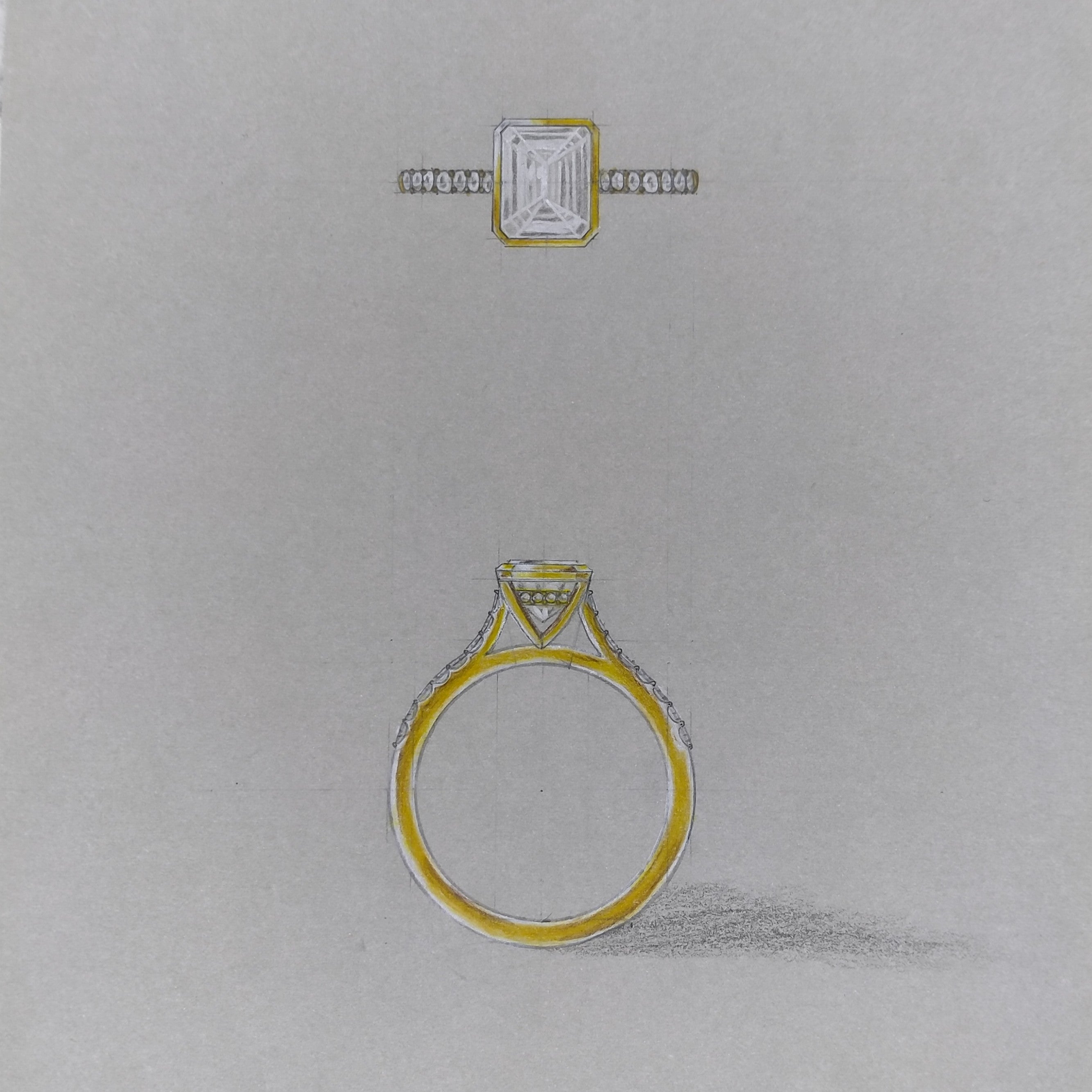 Bezel Set with hidden halo Engagement Ring – Renee Tania Jewellery