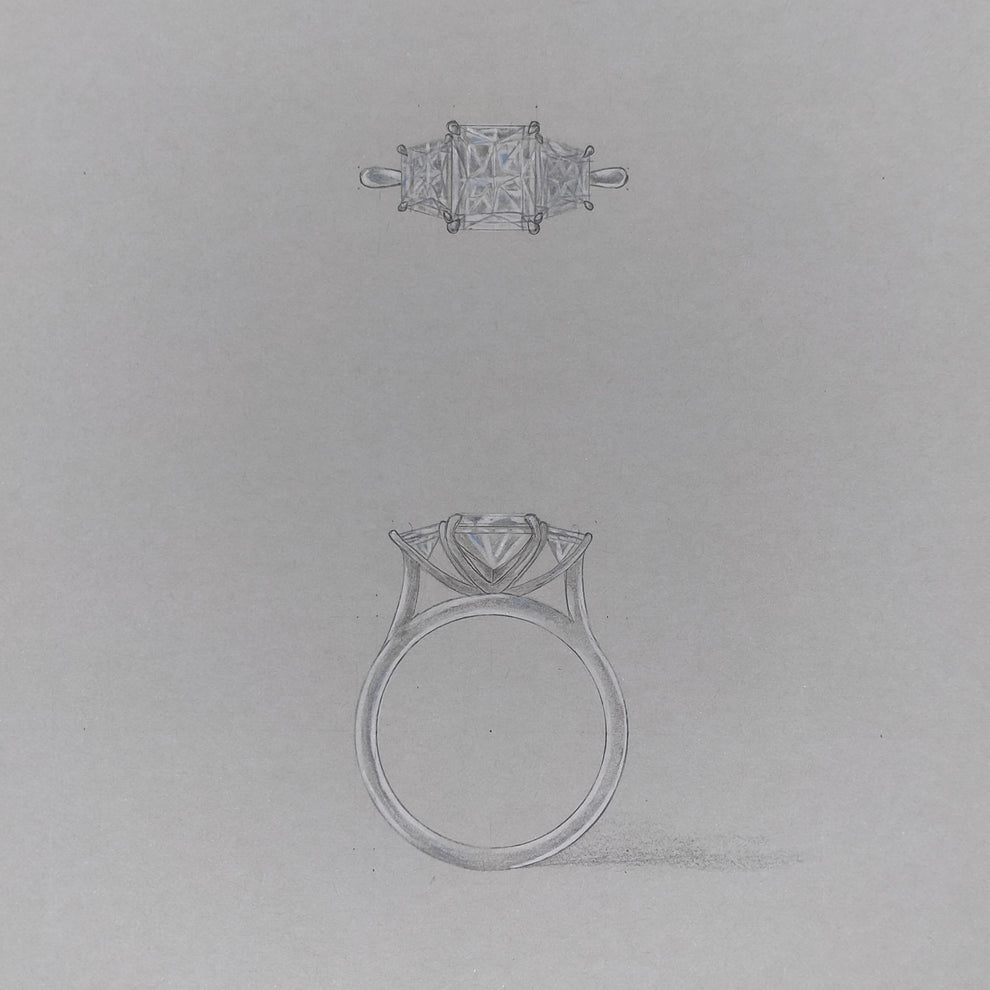 Trilogy Engagement Ring – Renee Tania Jewellery