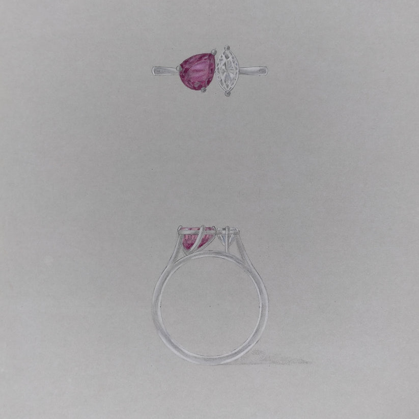 Toi Et Moi Engagement Ring – Renee Tania Jewellery