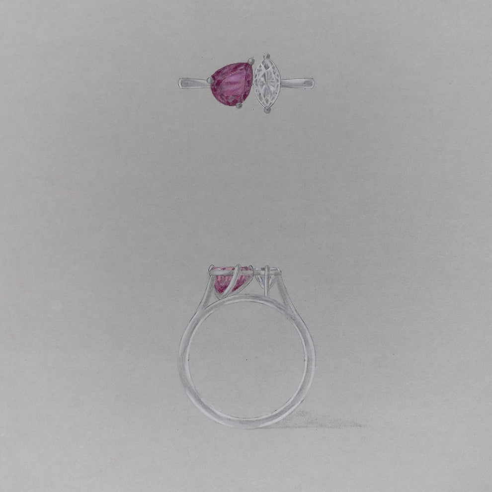 Toi Et Moi Engagement Ring – Renee Tania Jewellery