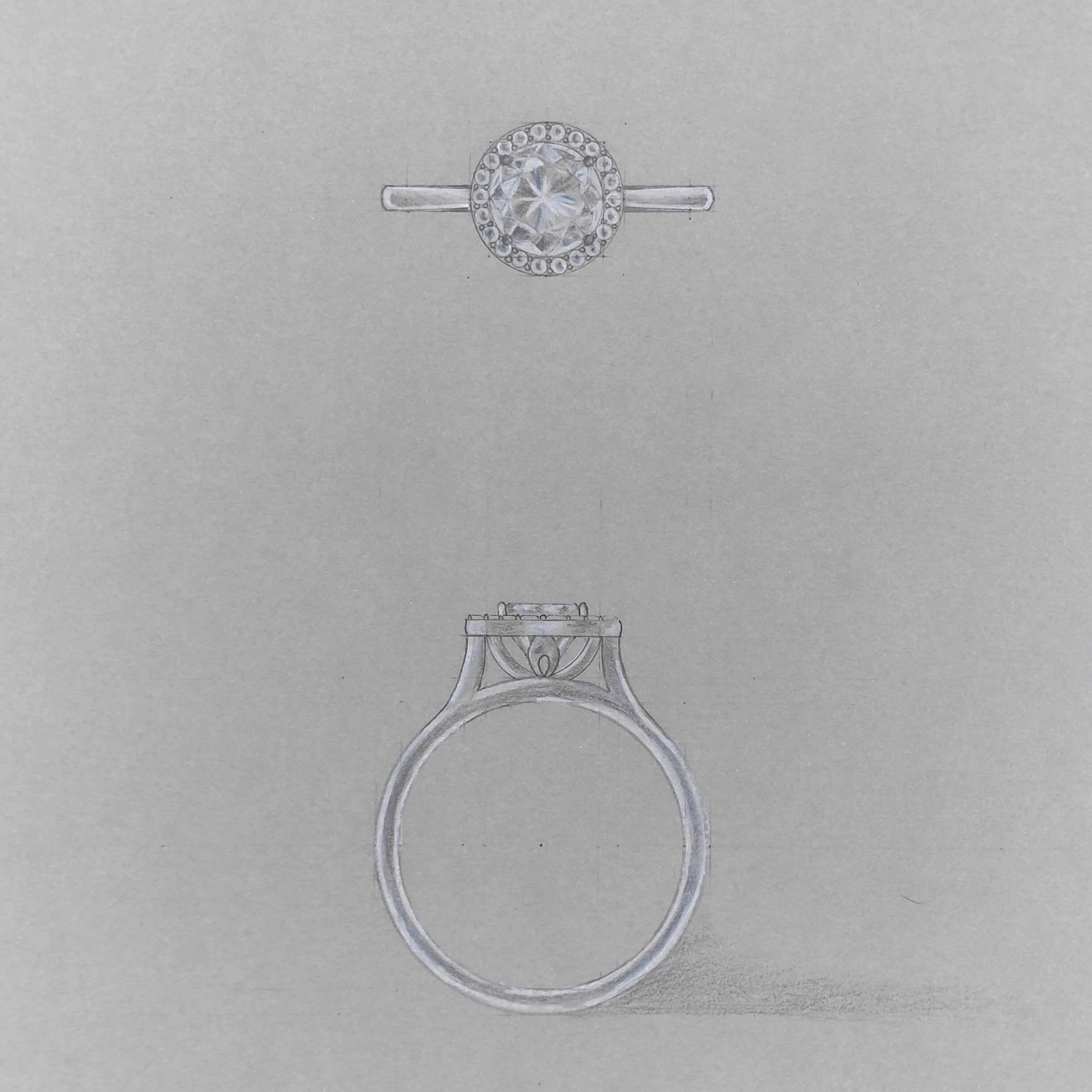 Halo Engagement Ring – Renee Tania Jewellery
